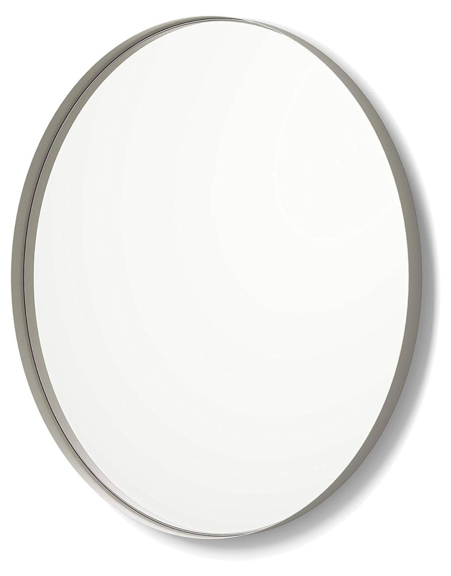 Better Bevel 24" x 24" Metal Framed Mirror | Round Bathroom Wall Mirror ...
