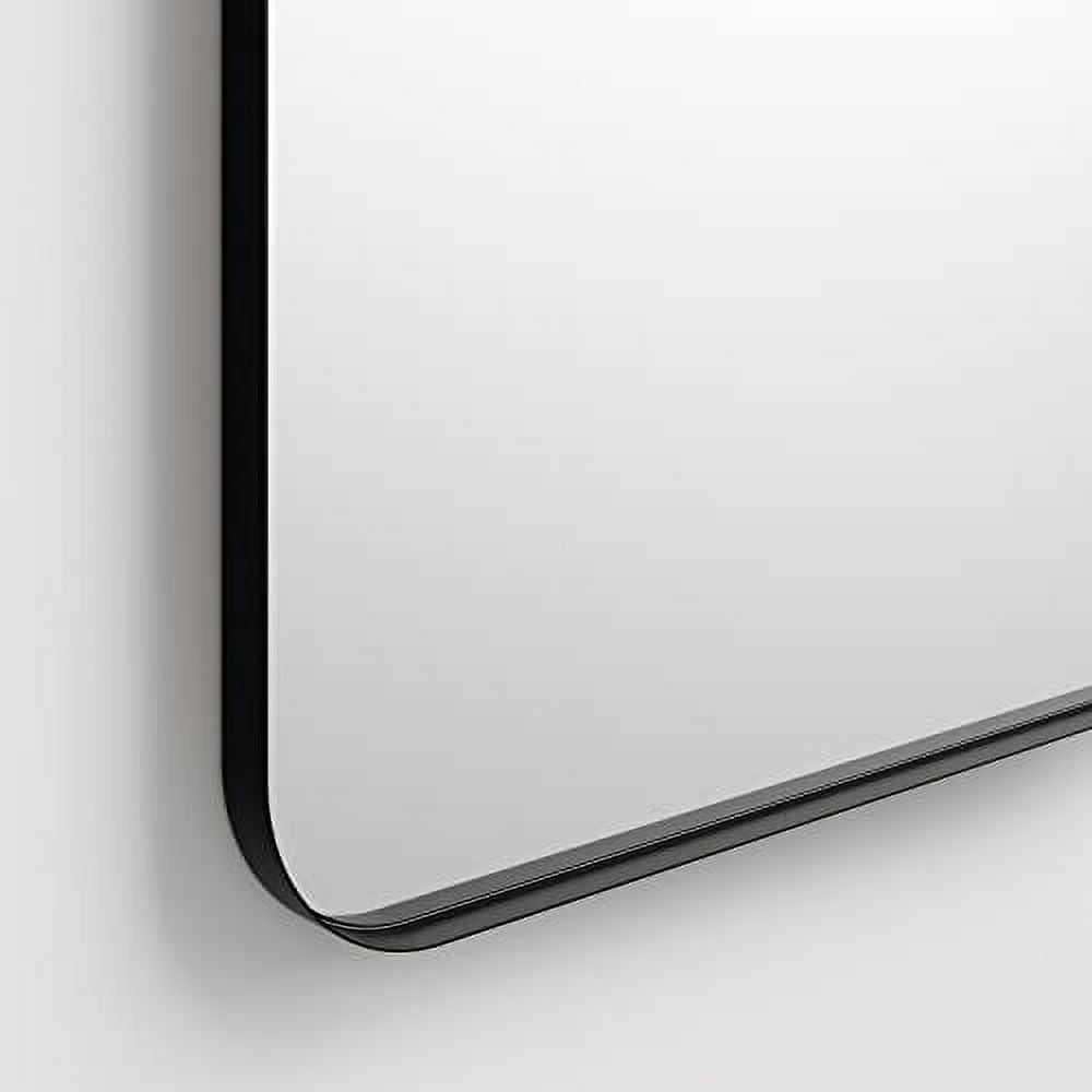 Better Bevel 24" x 36" Black Metal Framed Mirror | Rectangle Bathroom ...