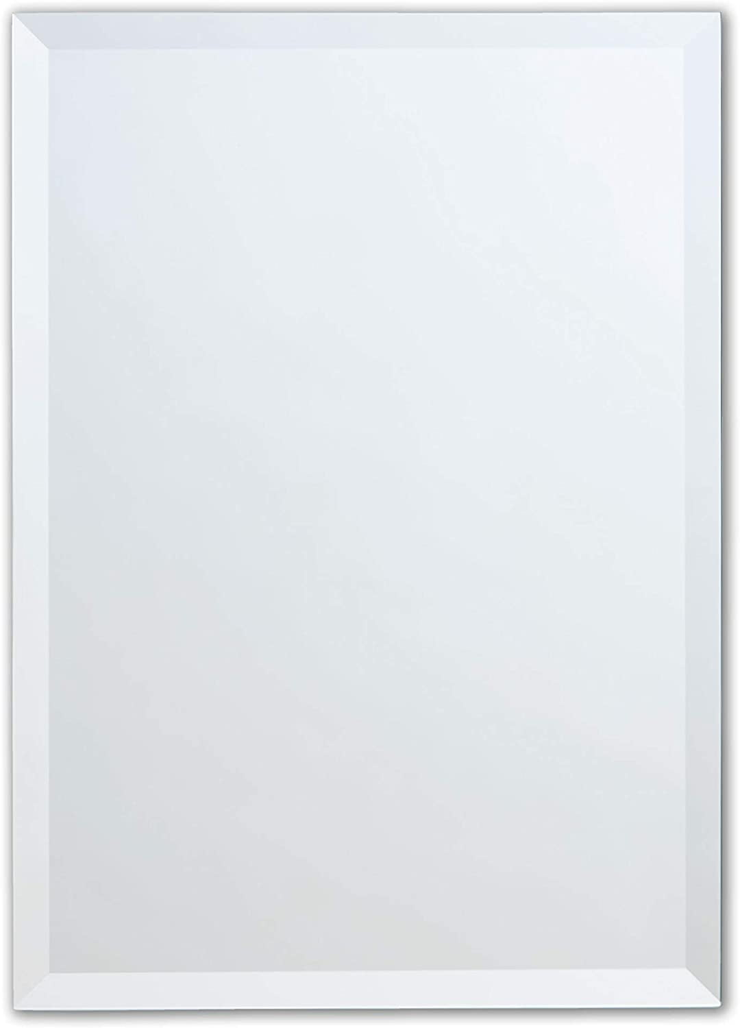 Better Bevel 24" x 36" Frameless Rectangle Mirror | 1" Beveled Edge ...