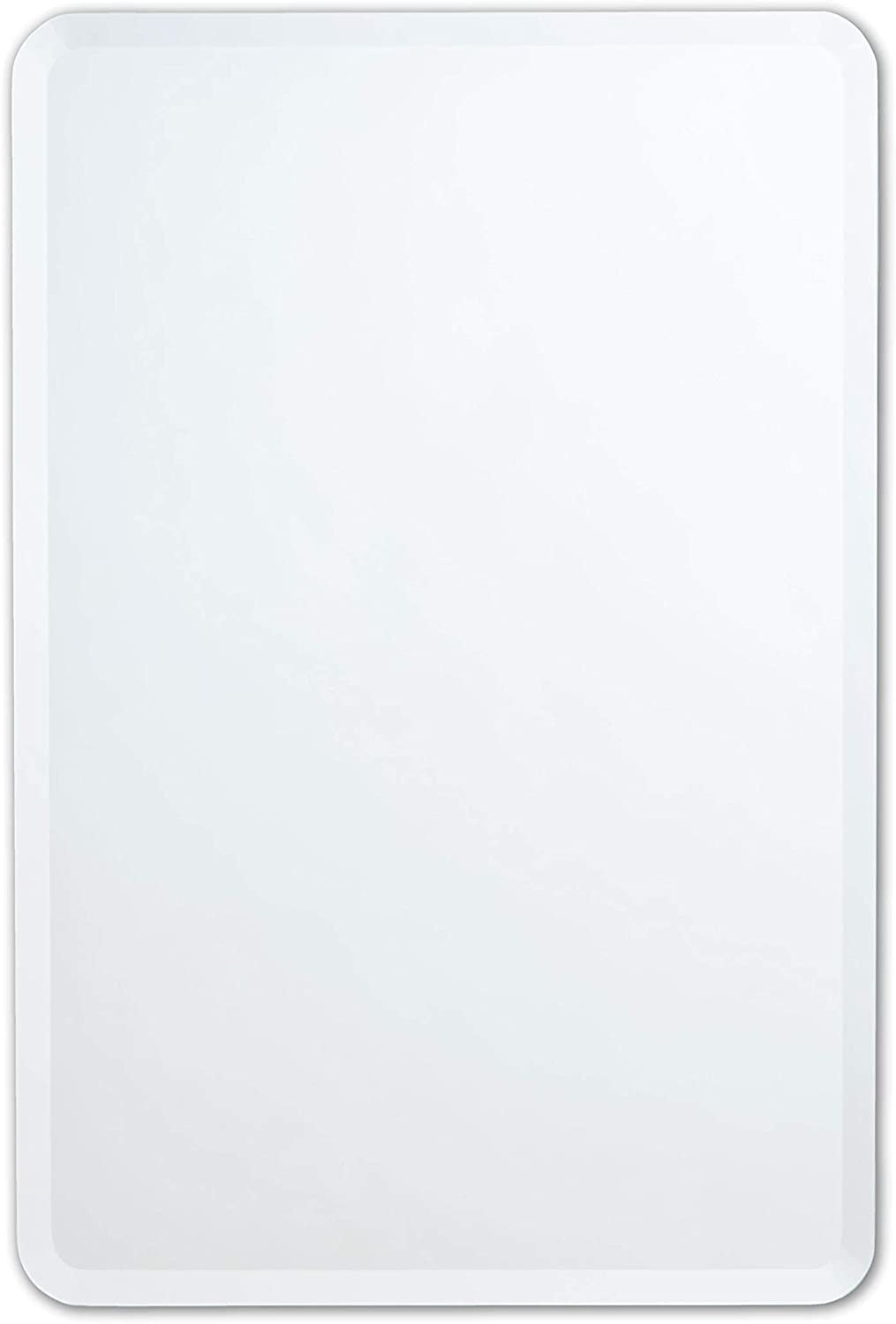 Better Bevel 24" x 36" Frameless Rounded Corner Rectangle Mirror | 1 ...