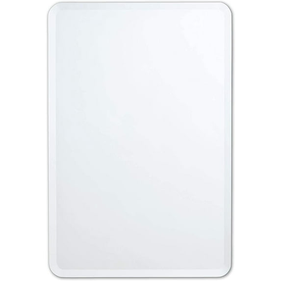 Better Bevel 24" x 36" Frameless Rounded Corner Rectangle Mirror | 1 ...
