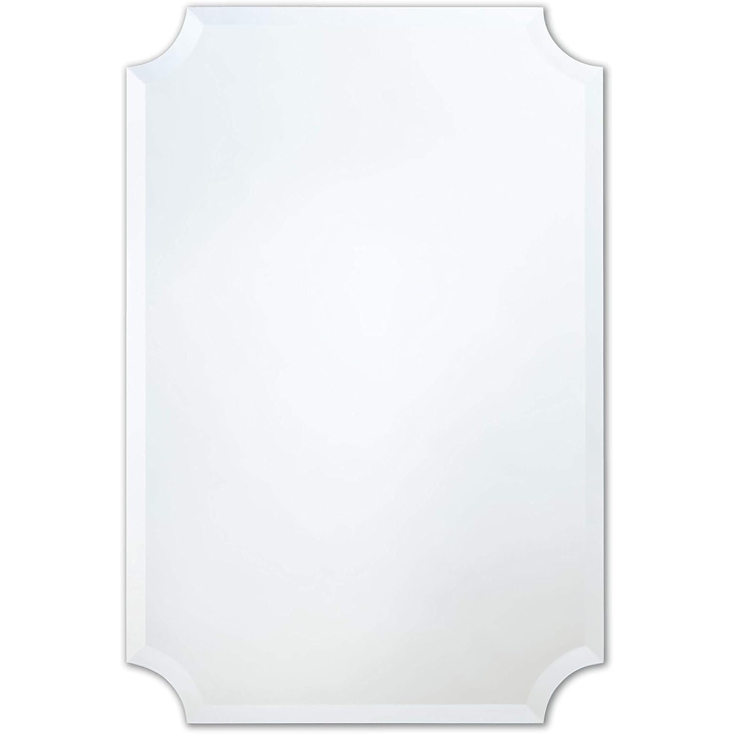 Better Bevel Frameless Oval Mirror, 20" x 27" Bathroom Wall Mirror w ...