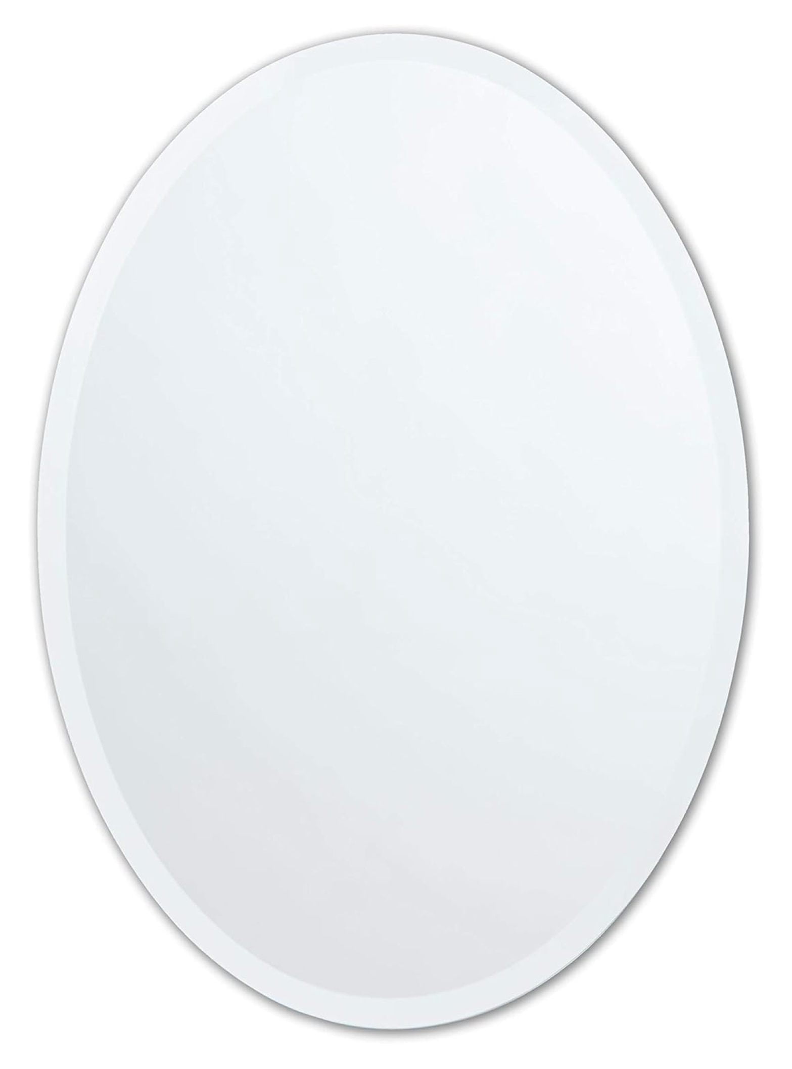 Better Bevel Frameless Oval Mirror, 22" x 28" Bathroom Wall Mirror w ...