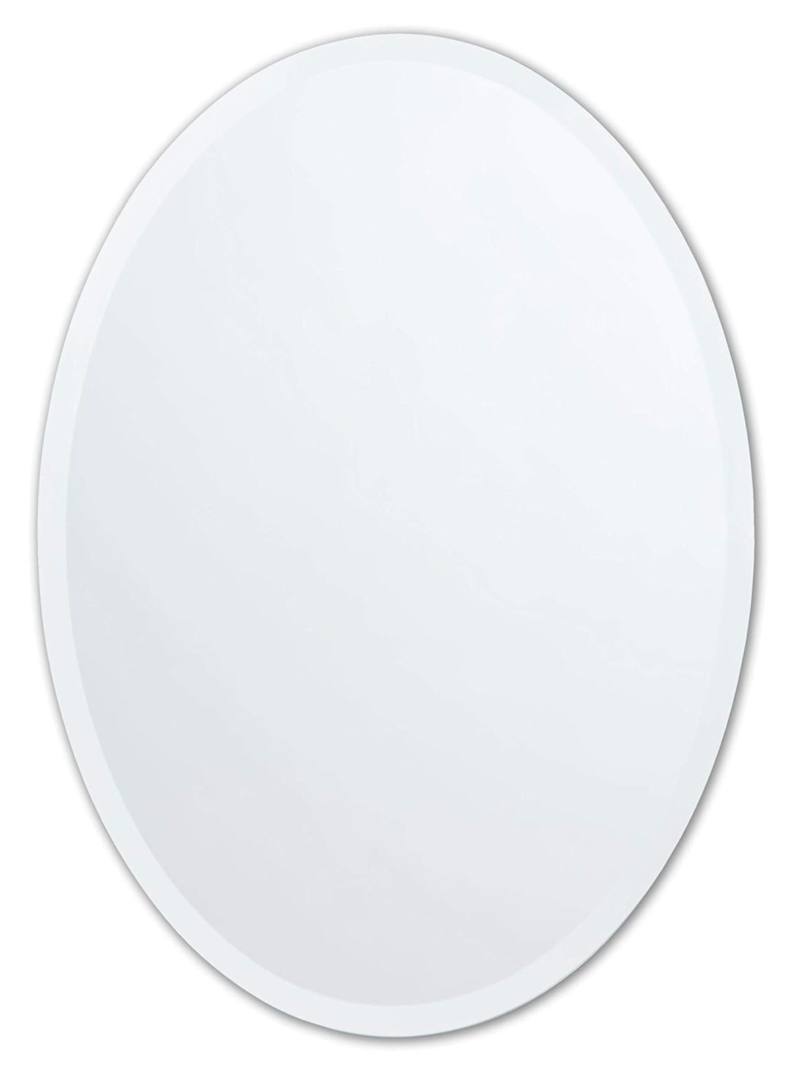 Better Bevel Frameless Oval Mirror, 24" x 36" Bathroom Wall Mirror w ...