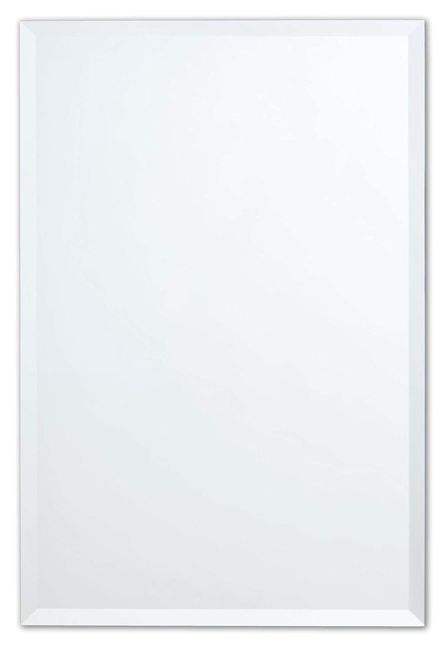 Better Bevel Frameless Rectangle Mirror, 16-in x 24-in Bathroom Wall ...