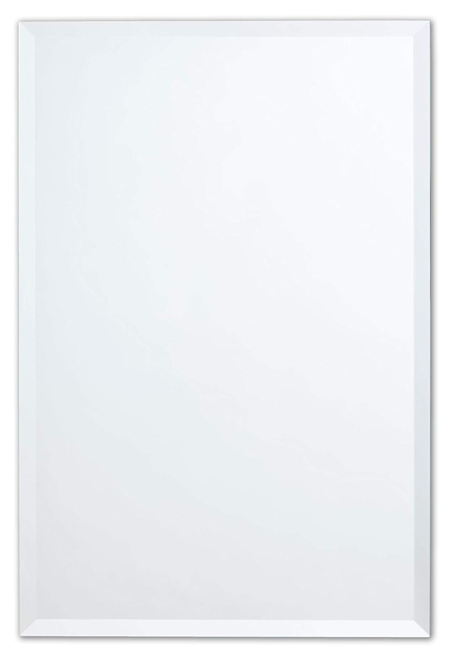 Better Bevel Frameless Rectangle Mirror, 16-in x 24-in Bathroom Wall ...