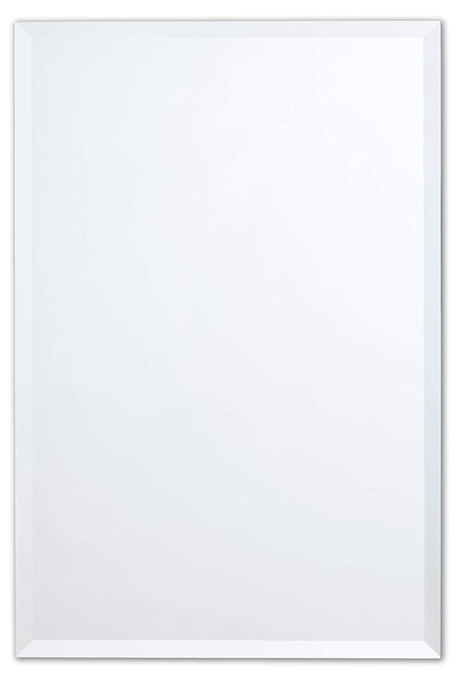 Better Bevel Frameless Rectangle Mirror | 18" x 40" Bathroom Wall ...