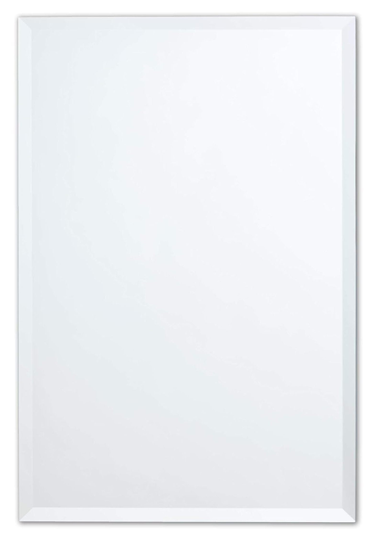 Better Bevel Frameless Rectangle Mirror | 24" x 30" Bathroom Wall ...