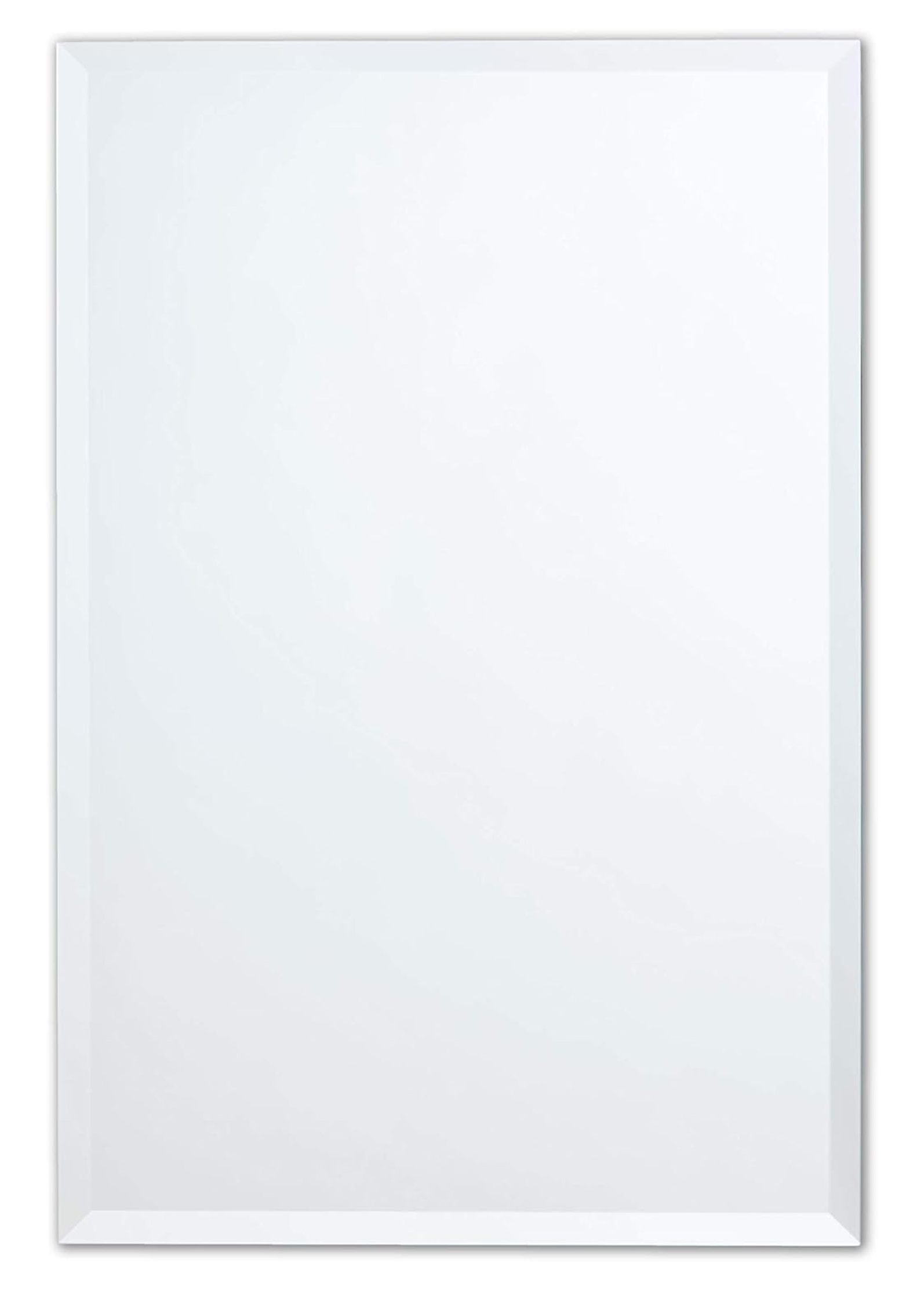 Better Bevel Frameless Rectangle Mirror | 24" x 36" Bathroom Wall ...