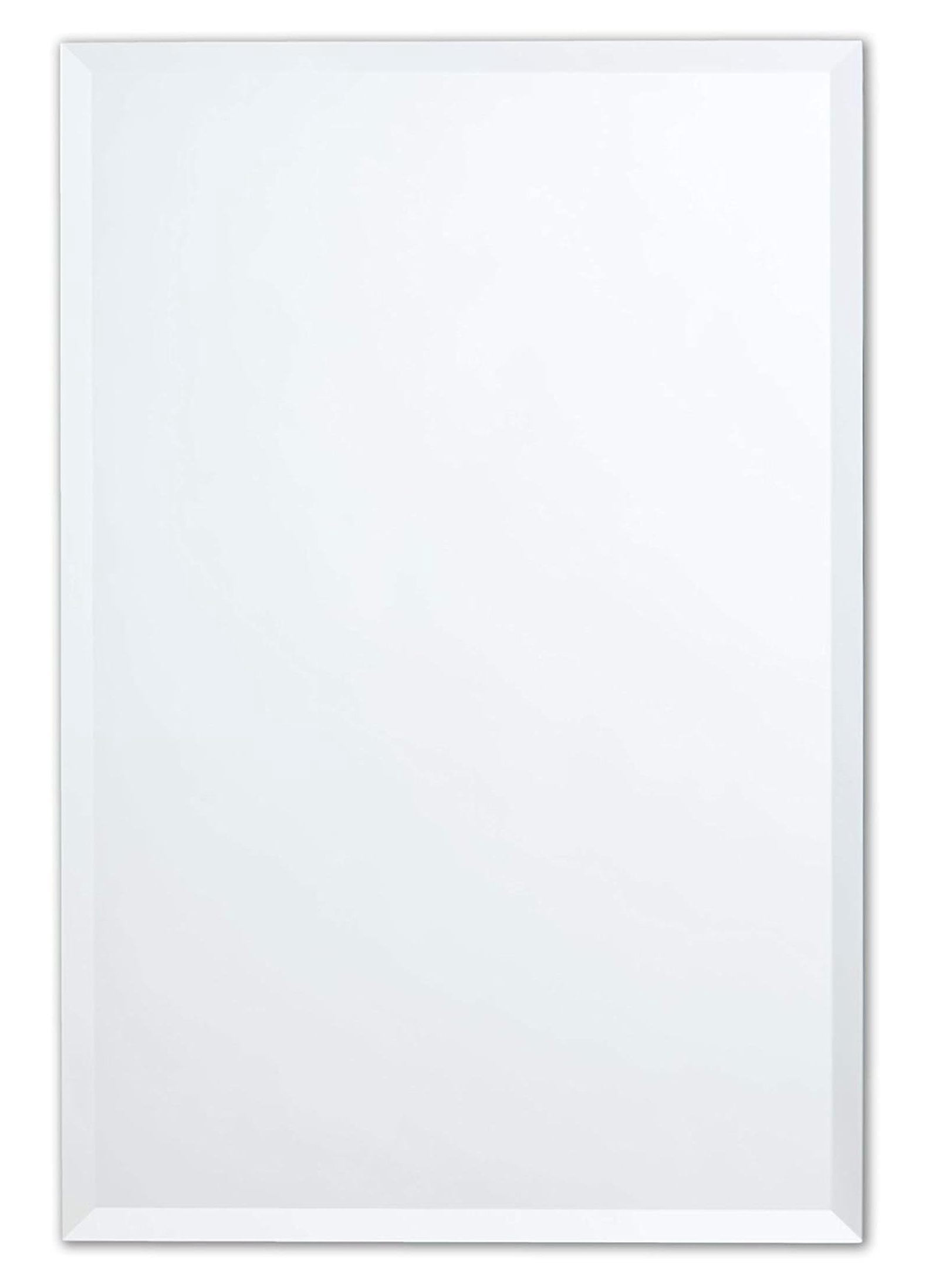 Better Bevel Frameless Rectangle Mirror | 24" x 36" Bathroom Wall ...