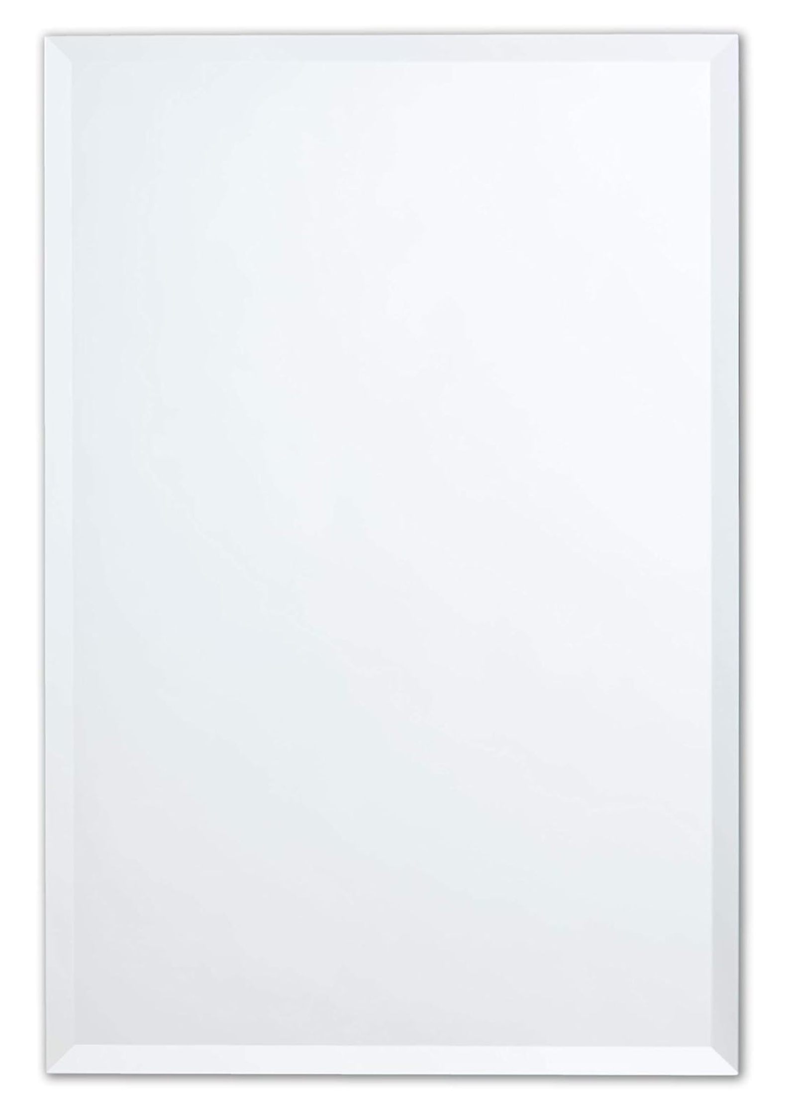 Better Bevel Frameless Rectangle Mirror | 24" x 36" Bathroom Wall ...