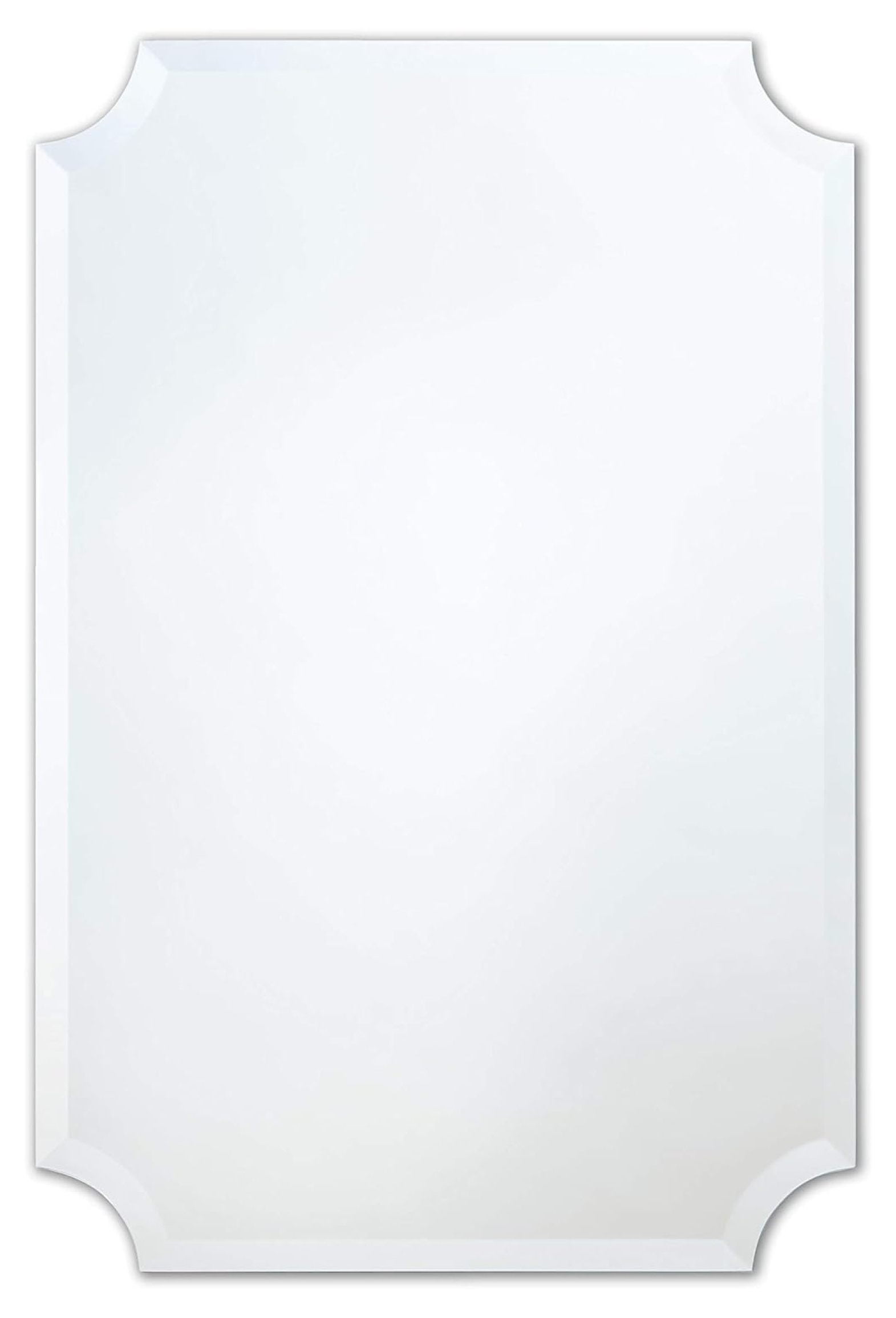Better Bevel Frameless Rectangle Mirror, 24" x 36" Bathroom Wall Mirror ...