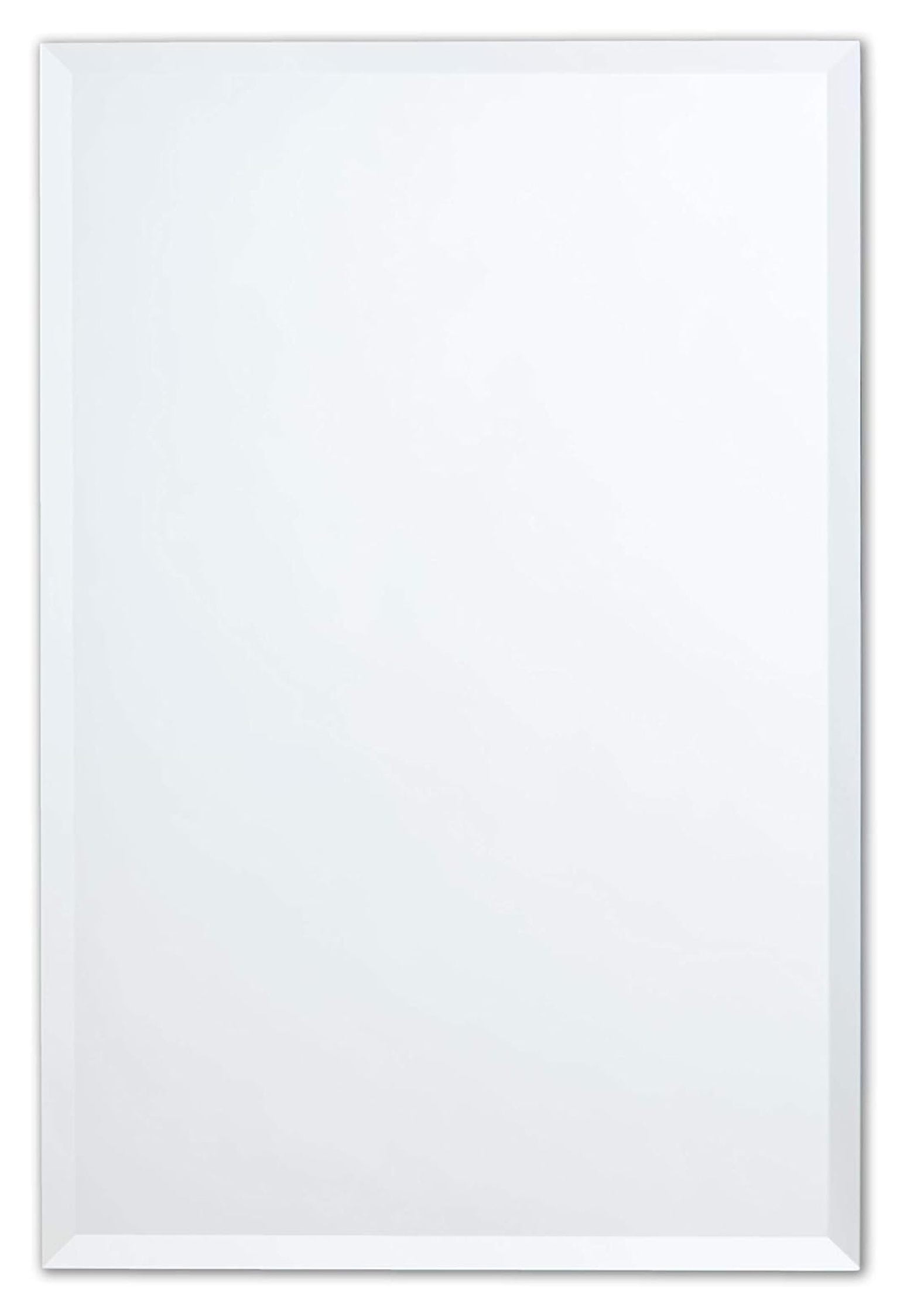 Better Bevel Frameless Rectangle Mirror, 30" x 40" Bathroom Wall Mirror ...