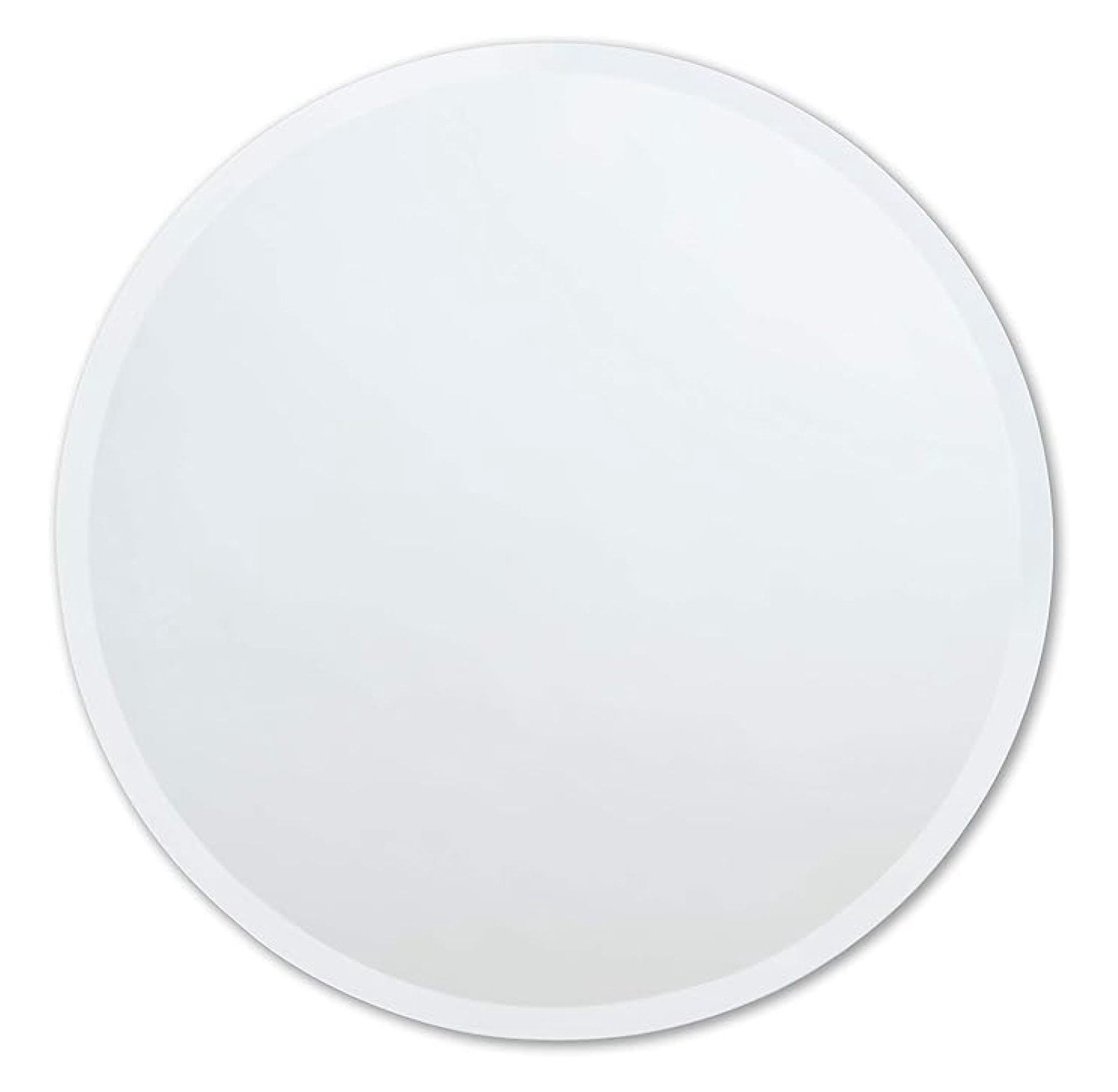 Better Bevel Frameless Round Mirror, 18" Diameter Circle Bathroom Wall ...