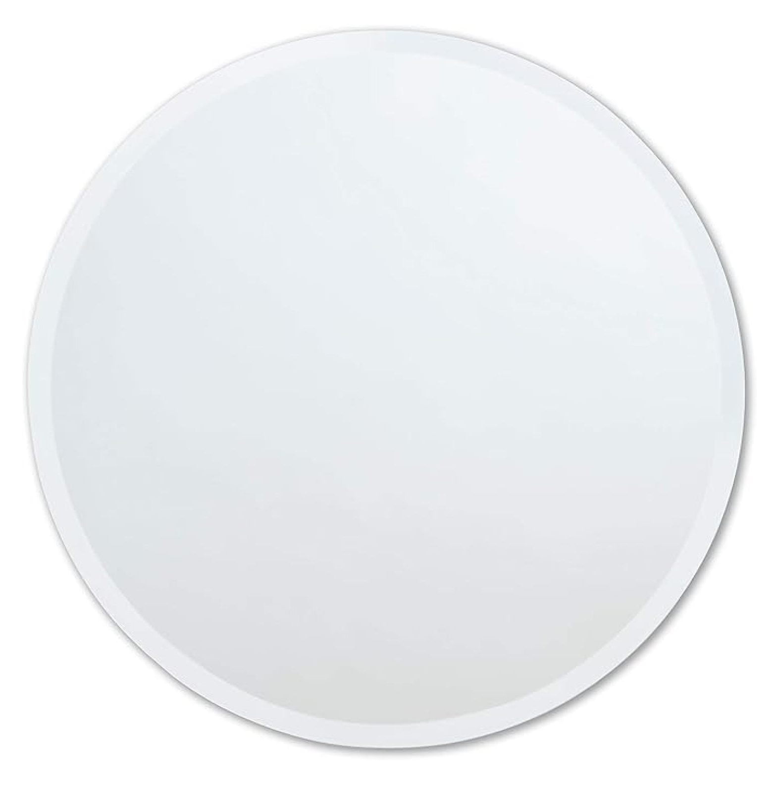 Better Bevel Frameless Round Mirror, 18" Diameter Circle Bathroom Wall ...