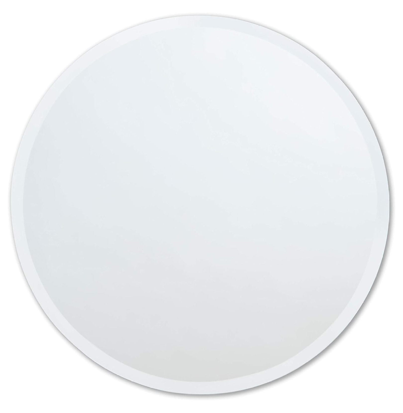Better Bevel Frameless Round Mirror, 24" Diameter Circle Bathroom Wall ...
