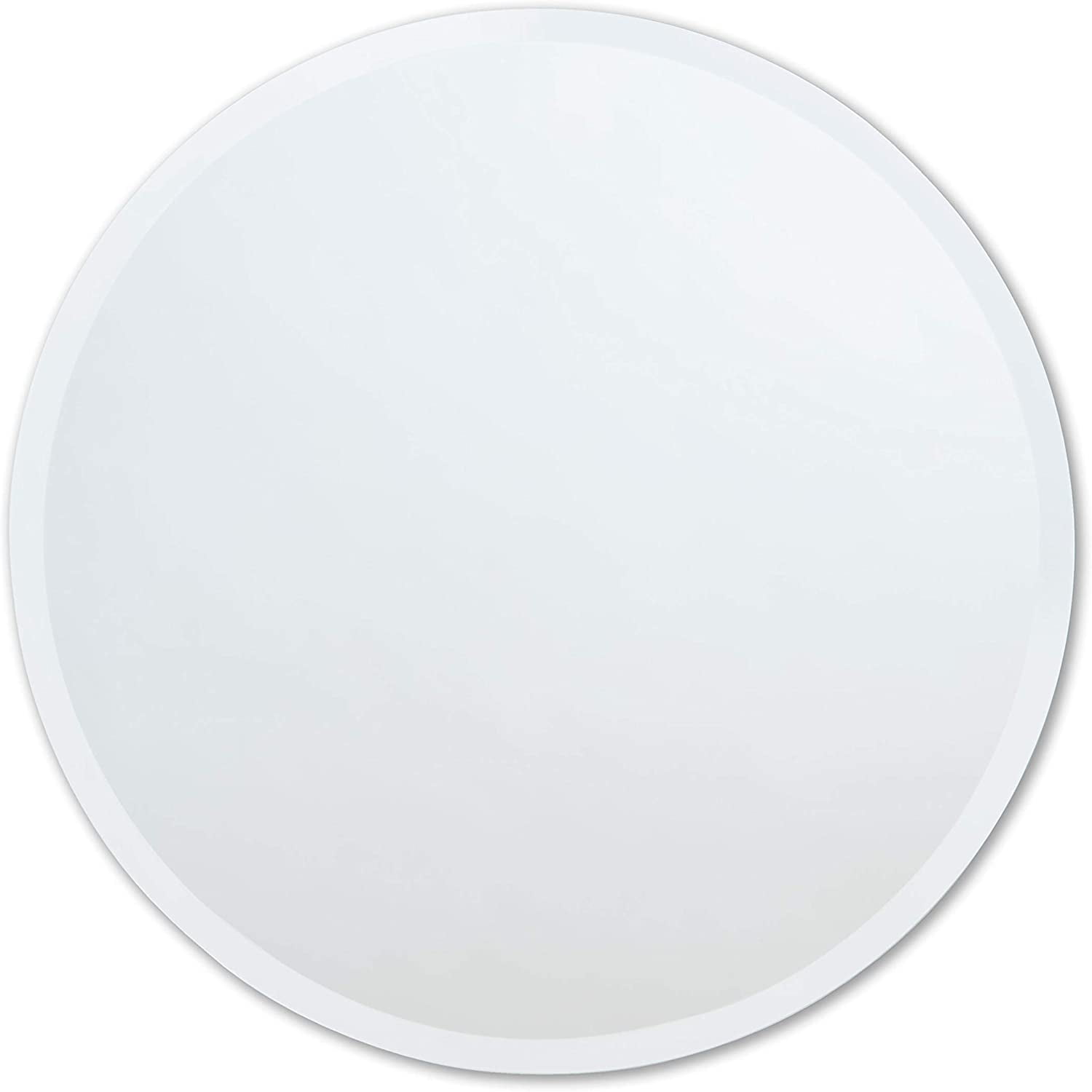 Better Bevel Frameless Round Mirror, 30" Diameter Circle Bathroom Wall ...