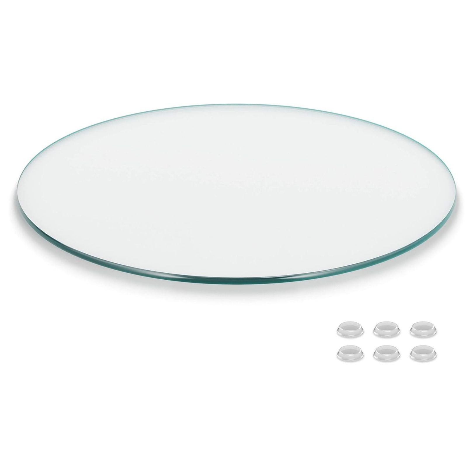 Better Bevel " Inch Round Glass Table Top | Tempered Glass Protector ...