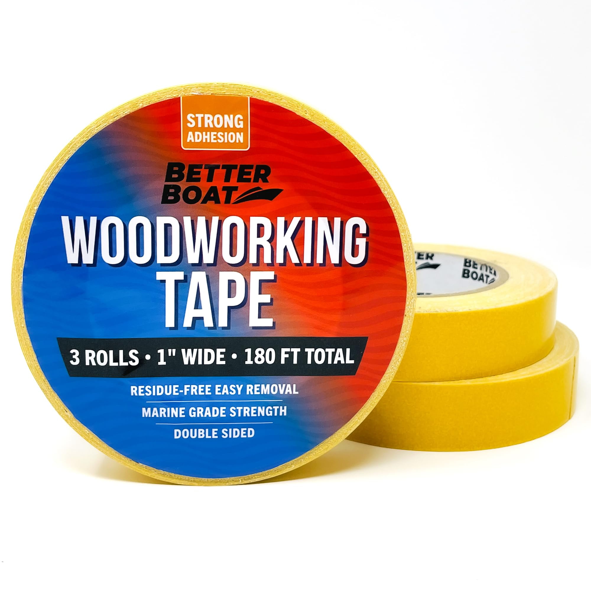 Better Boat 3-Pack 1-Inch Double-Sided Woodworking Tape - Walmart.com