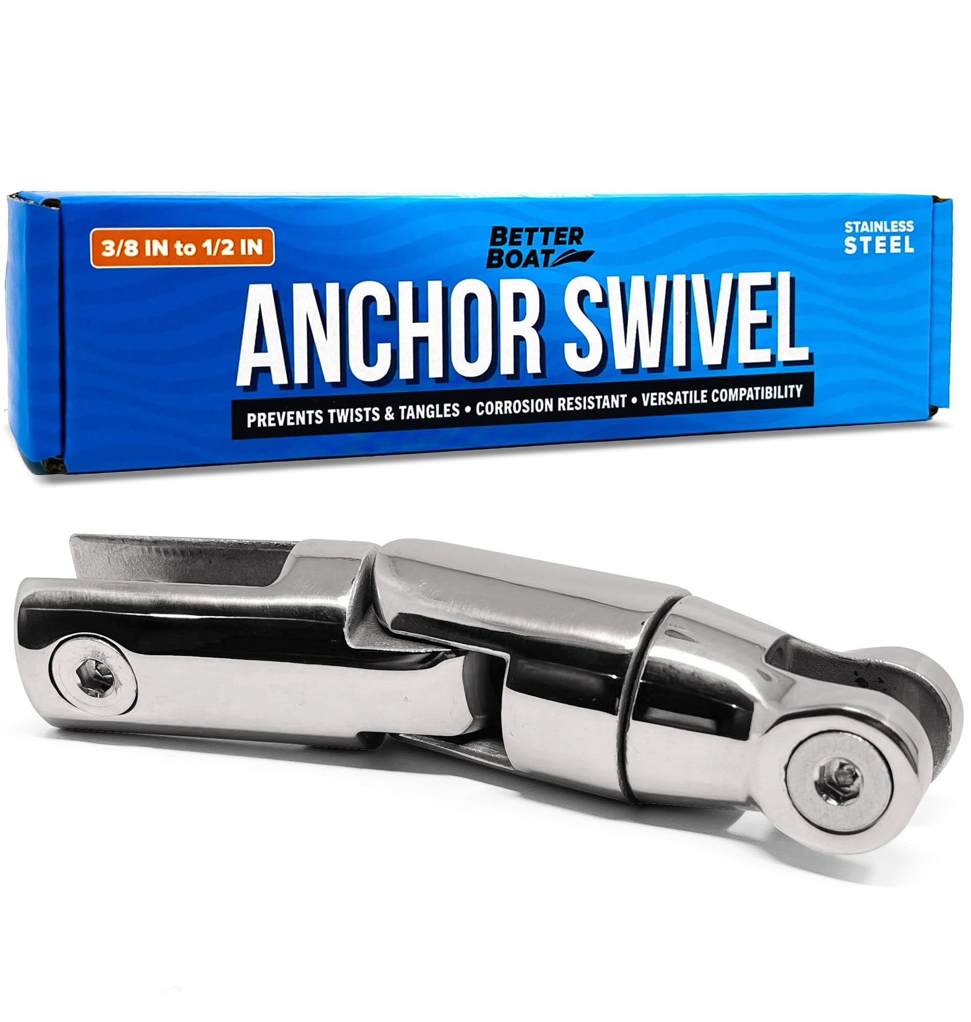Better Boat Anchor Swivel, Stainless Steel Shackle Chain Swivel, Fits 3 ...