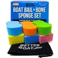 Better Boat Extra Large Cellulose Marine and Auto Sponge Set with Mesh ...