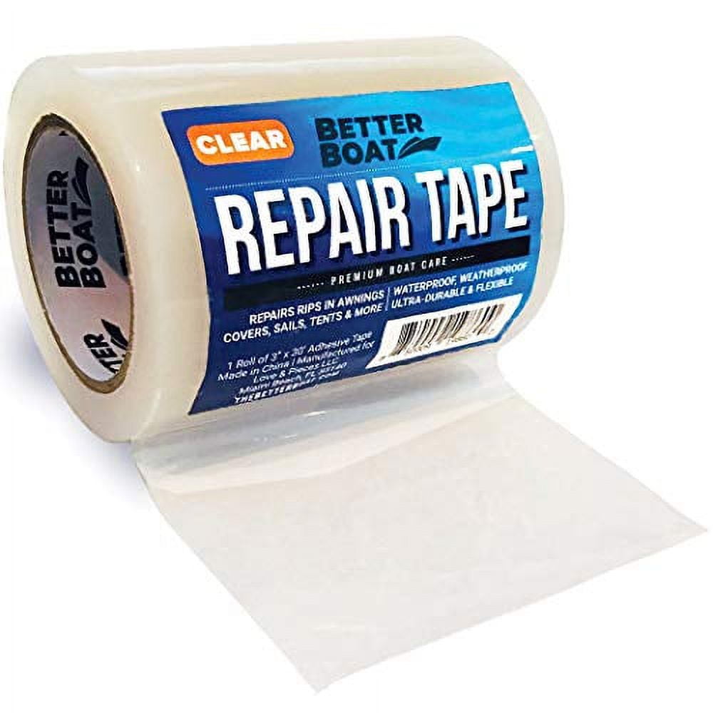 Waterproof Clear Repair Tape for RV, Boat Cover, Canvas, Tent, Sail ...