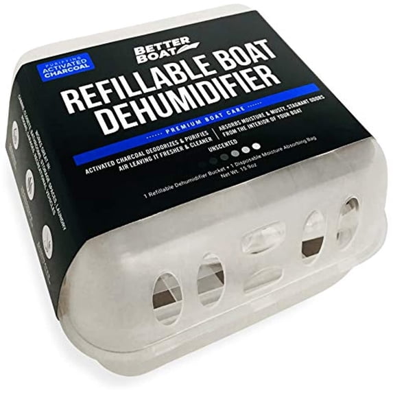 Better Boat Refillable Dehumidifier Bucket with Charcoal, Moisture ...