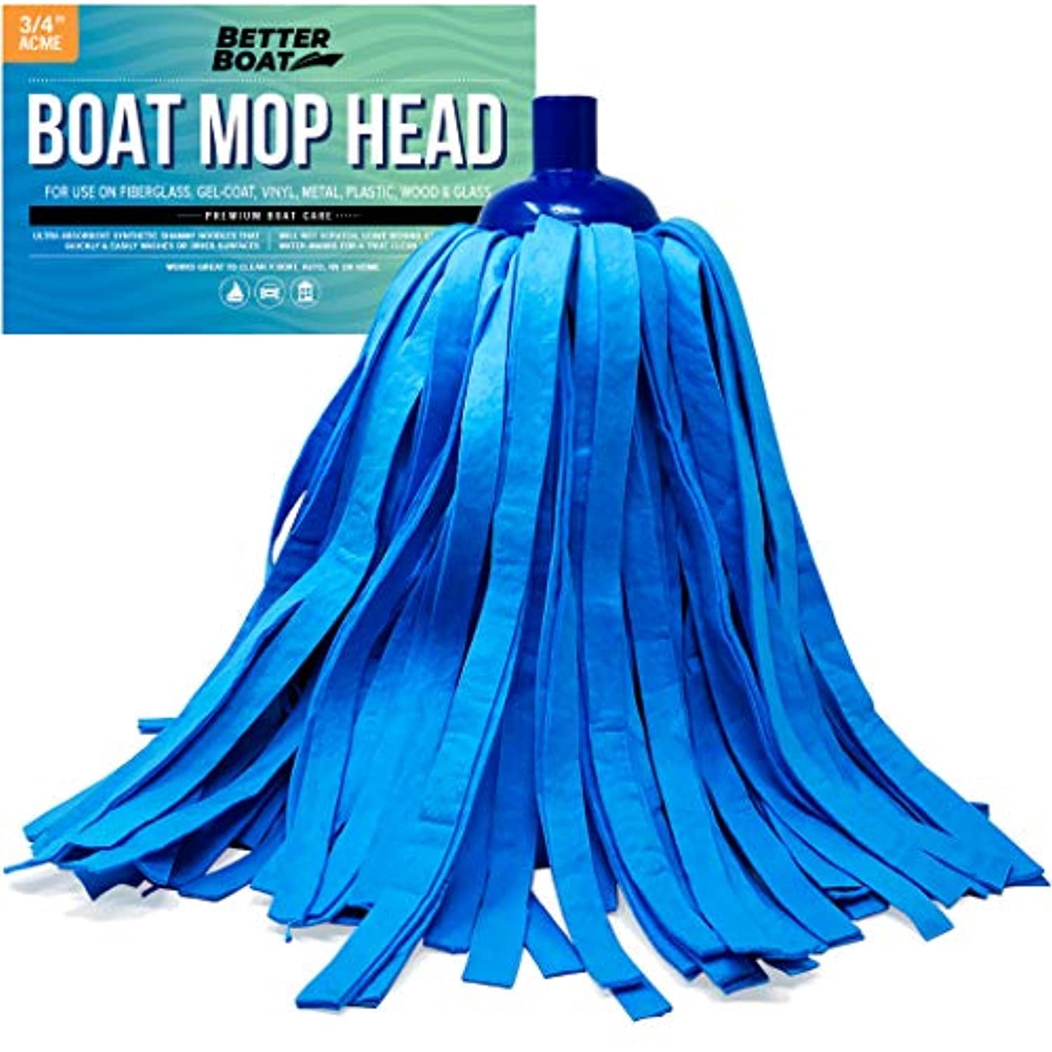 Better Boat Synthetic Chamois Mop Head Boat Cleaning Products Wash Mop ...