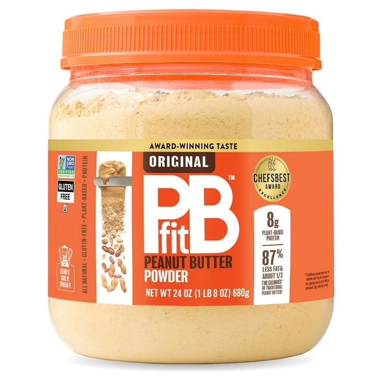 Better Body Foods Non-GMO PB Fit Peanut Butter Powder - 24 oz Pack of 2 ...