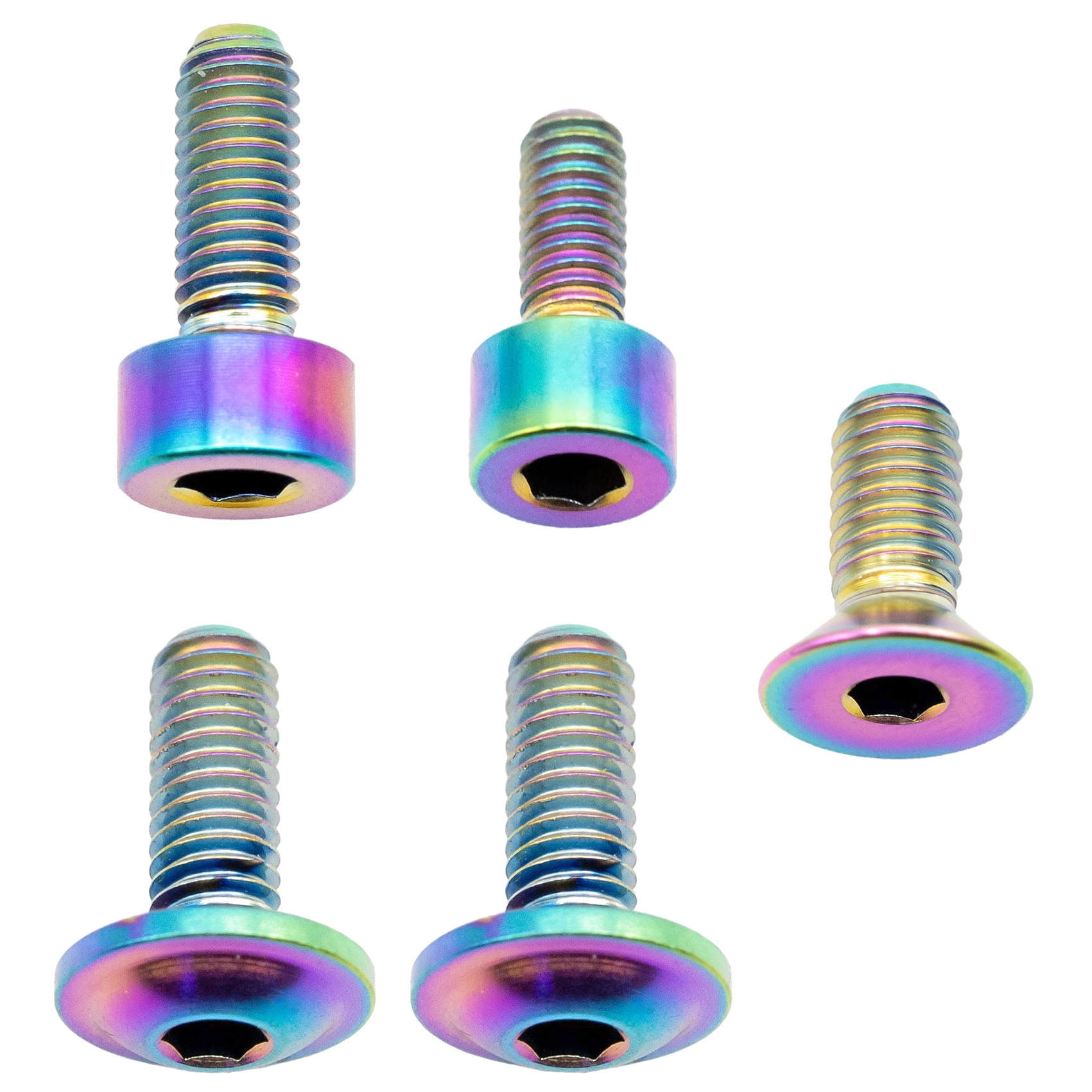 Better Bolts Fox 36 Fork Ti Bolt Kit, 2016-2020 Grip, Rainbow, 5/Co ...