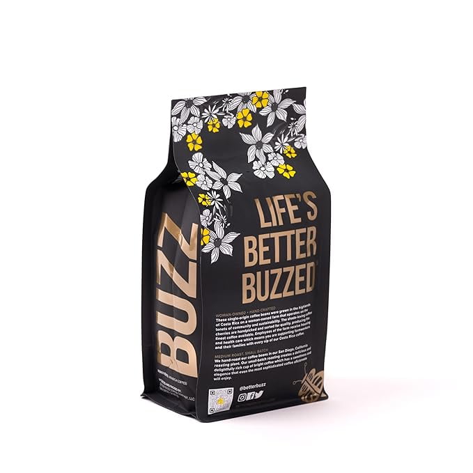 Better Buzz Costa Rica Medium Roast Whole Bean Coffee 12oz. - Walmart.com