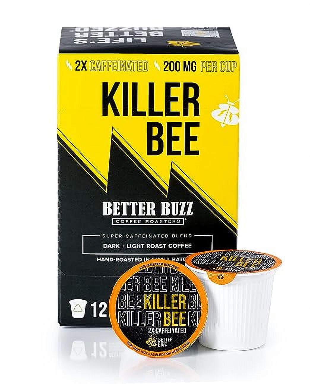 Better Buzz Killer Bee Super Caffeinated Dark Roast Light Roast Blend ...