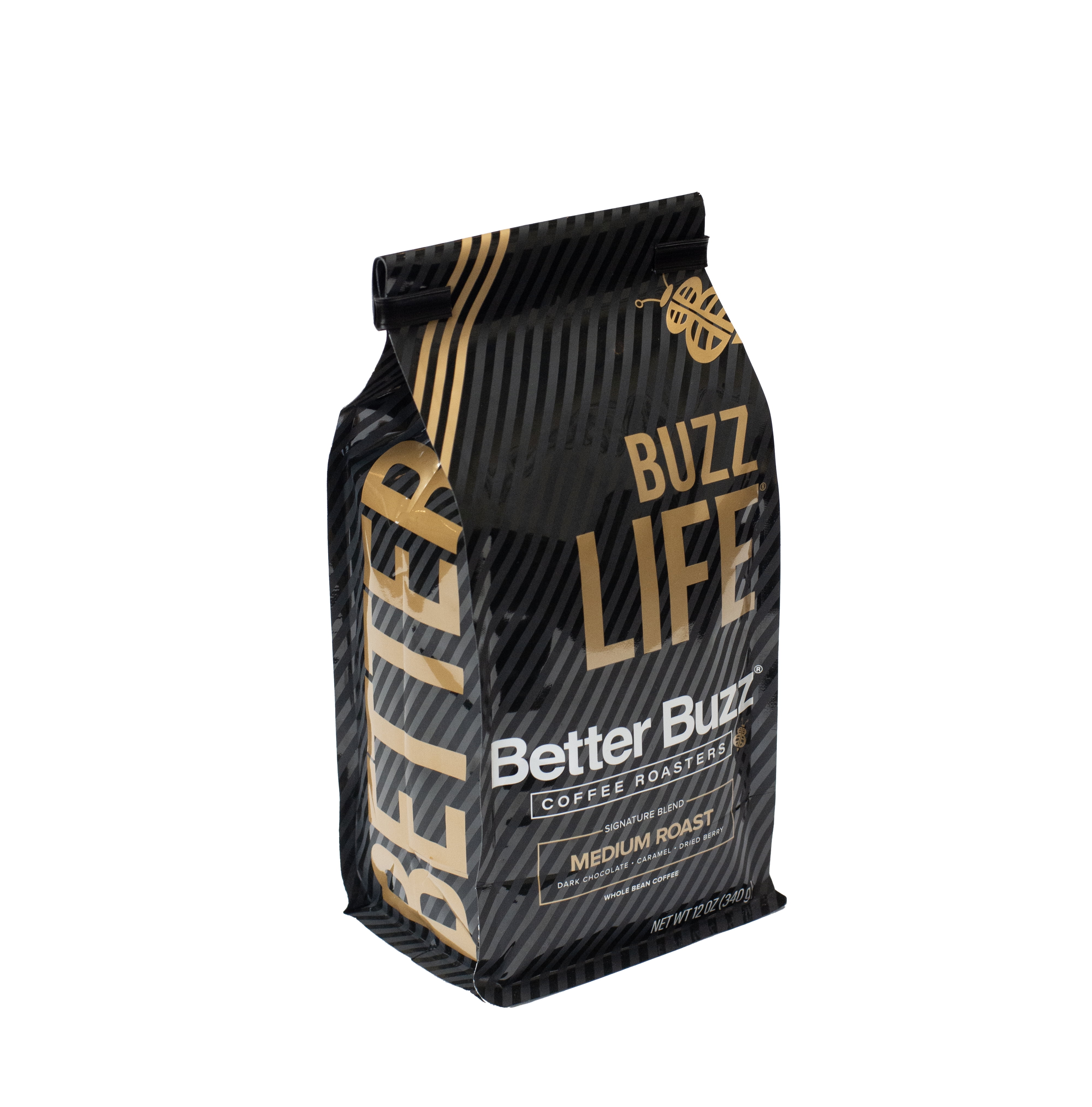Better Buzz Life Blend Medium Roast Whole Bean Coffee (Buzz Life) 12oz. - Walmart.com