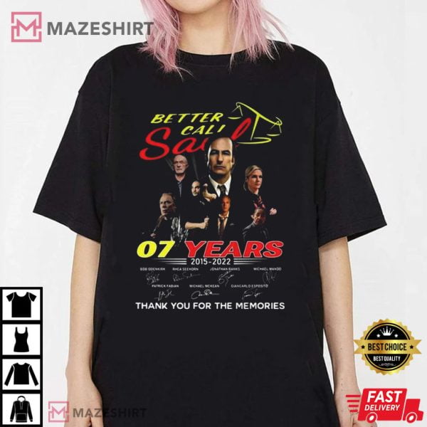 Better Call Saul 07 Years 2015 2022 T-Shirt - Walmart.com