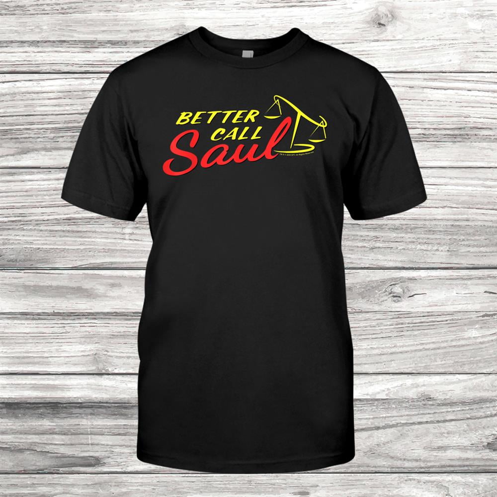 Better Call Saul Scales Of Justice Chest Logo Shirt Gift Black Unisex T ...