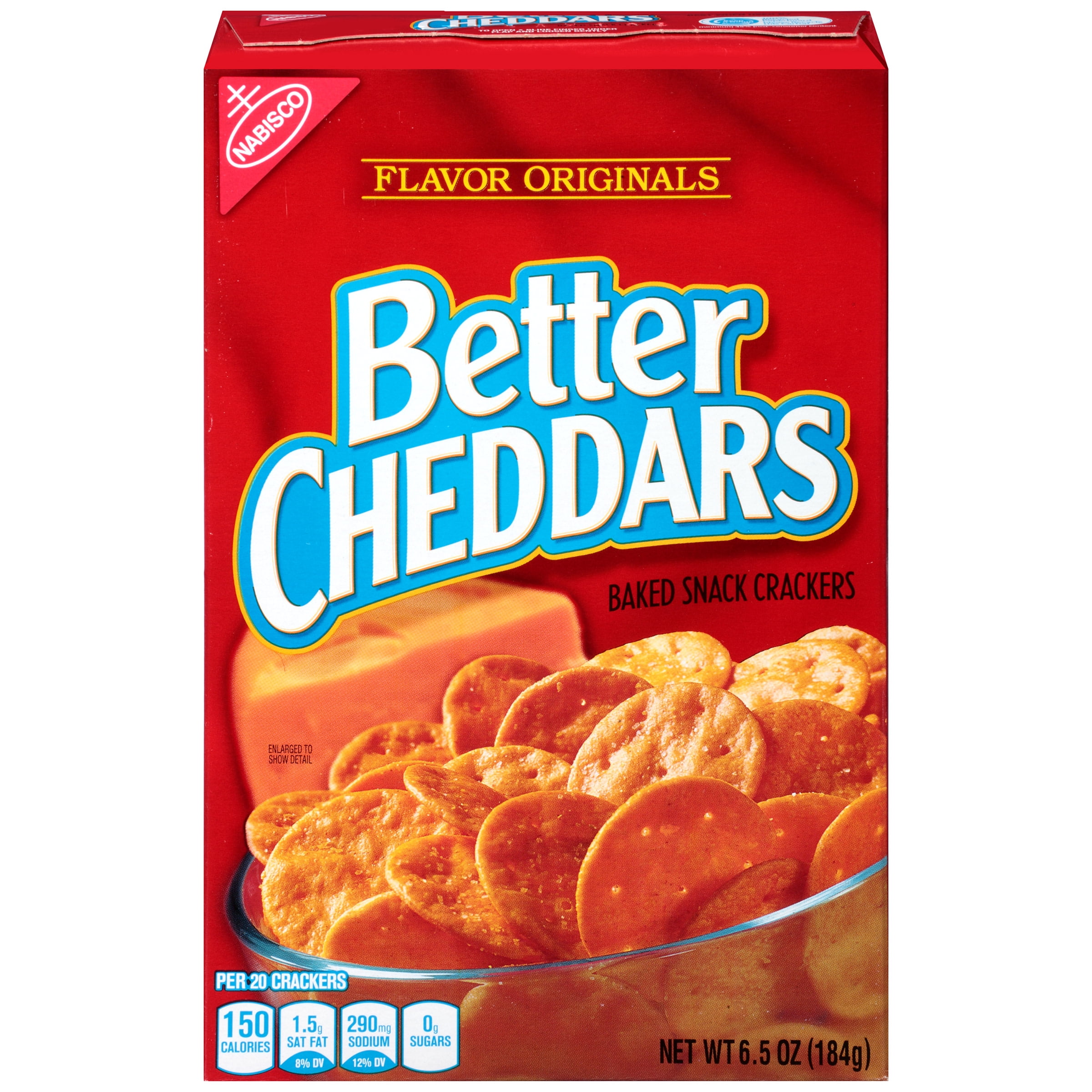 Flavor Originals Better Cheddars Crispy & Cheesy Baked Cheddar Cheese ...