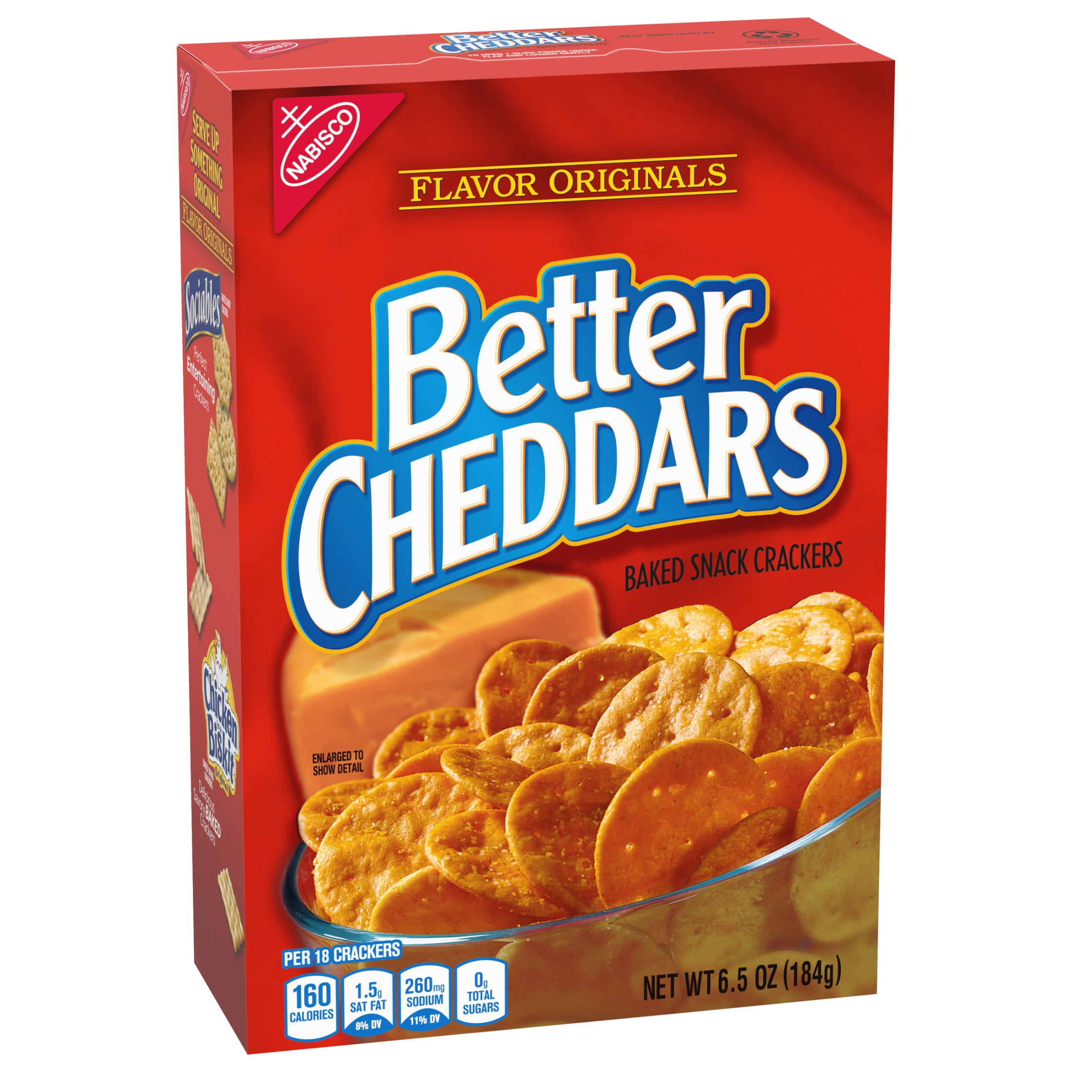 Better Cheddars Snack Crackers 6.5 oz: Baked Cheese - Walmart.com