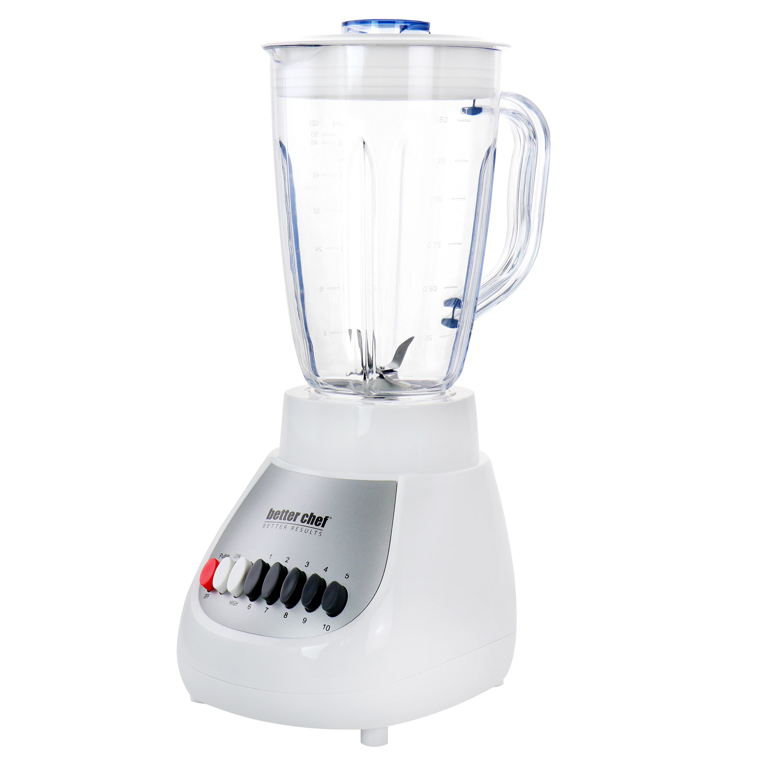 Better Chef 10 Speed 350 Watt Plastic Jar Blender in White - Walmart.com
