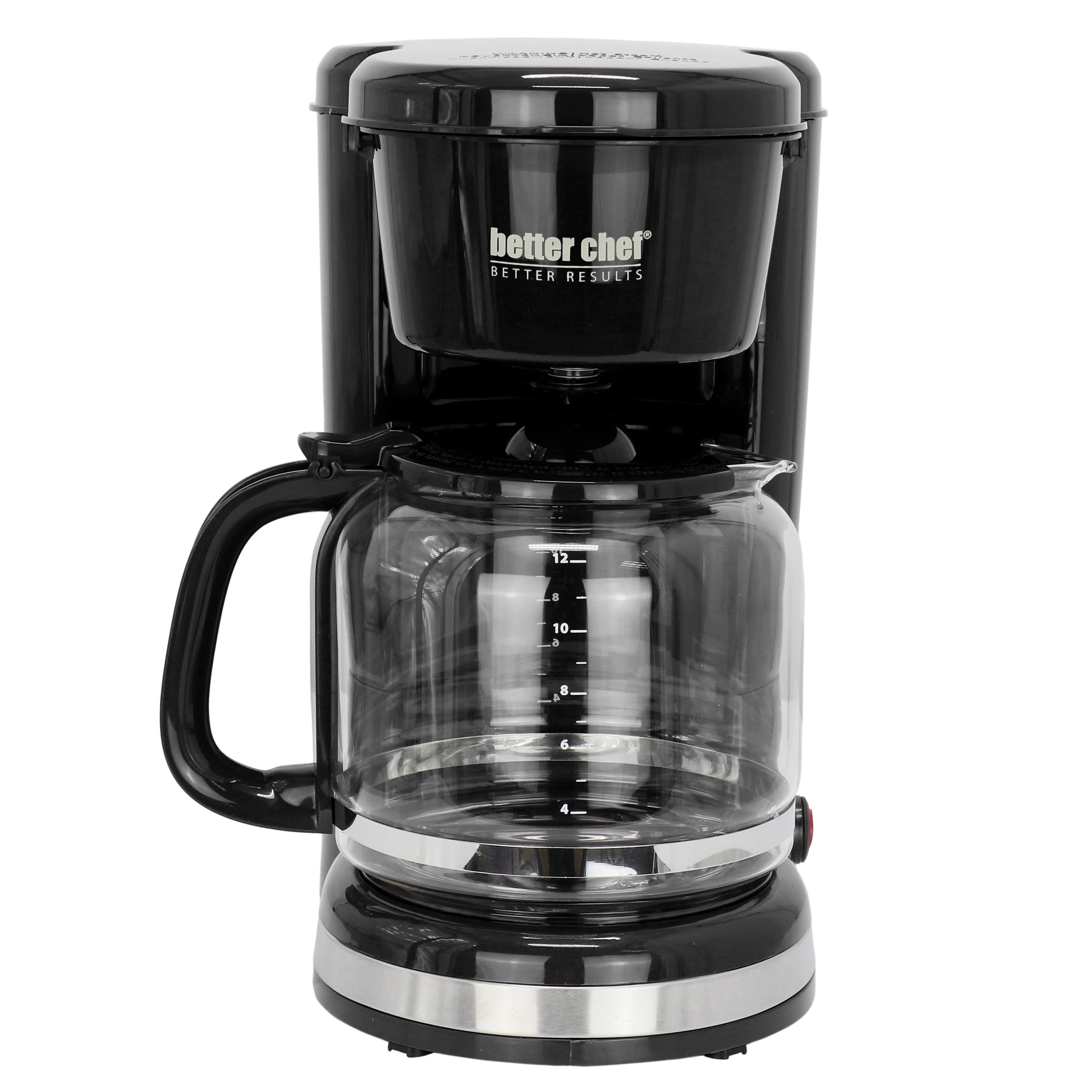 Better Chef 12 Cup 900 Watt Coffee Maker in Black - Walmart.com