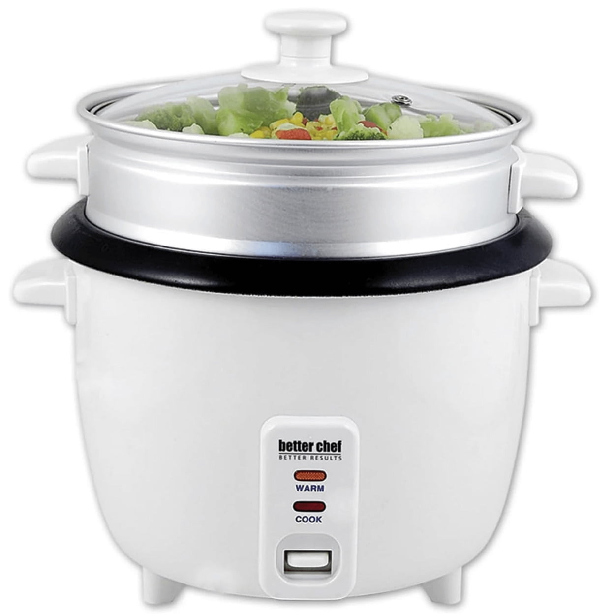 Better Chef Rice Cooker, 5-Cup Uncooked, 10-Cup Cooked, Food Steamer ...