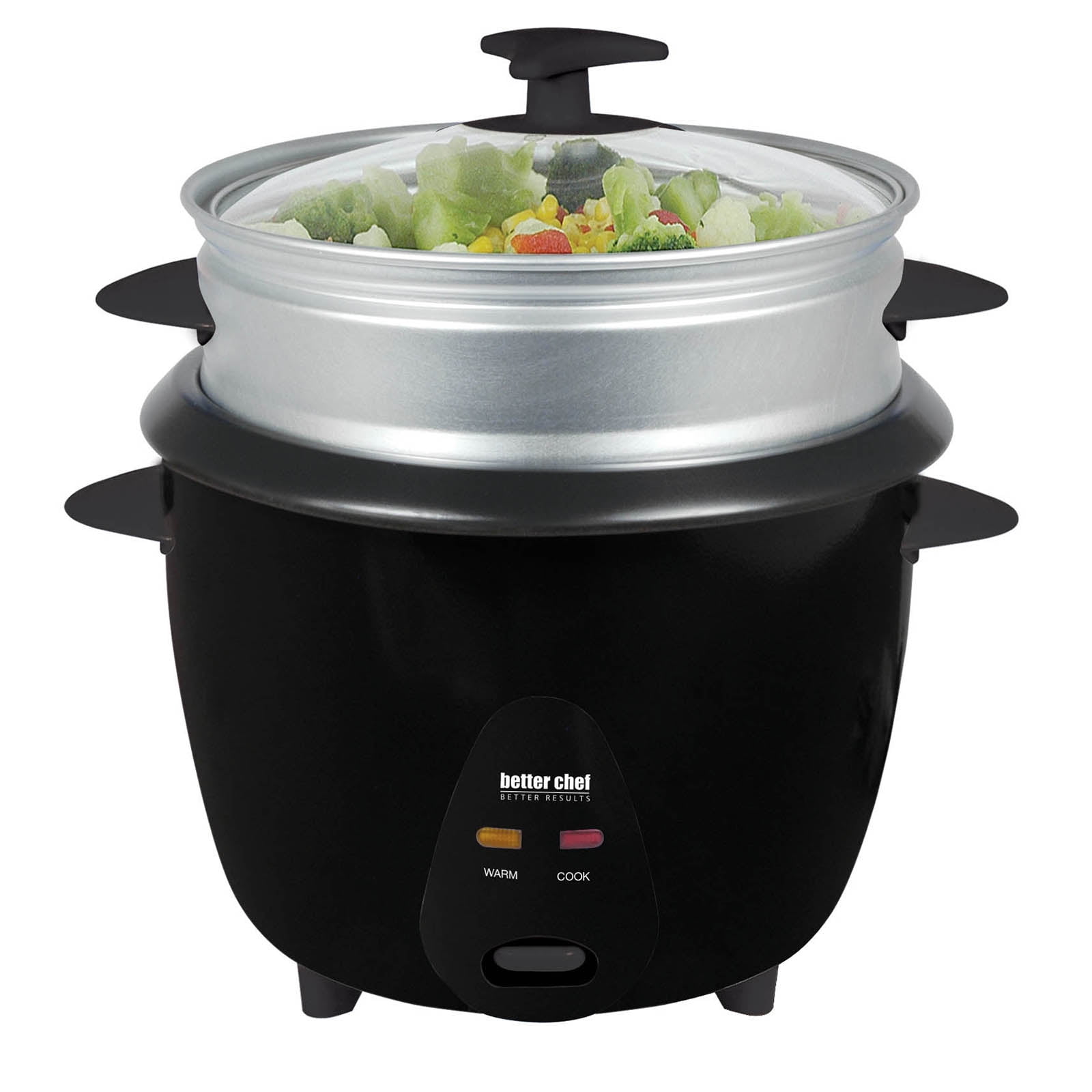 Better Chef 5 Cup Rice Cooker with Food Steamer Attachment - Walmart.com