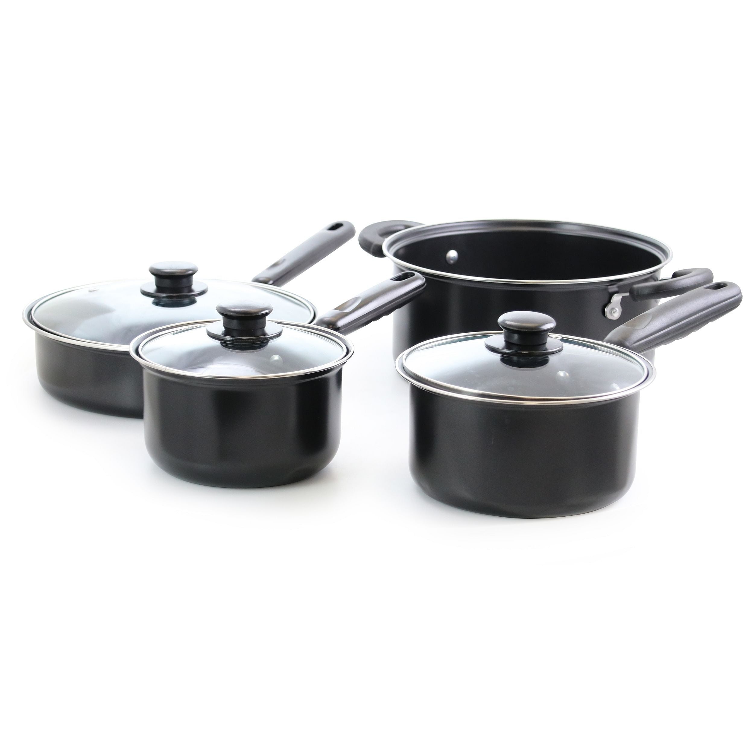 Better Chef 7 Piece Deluxe Non-Stick Cookware Set in Black - Walmart.com