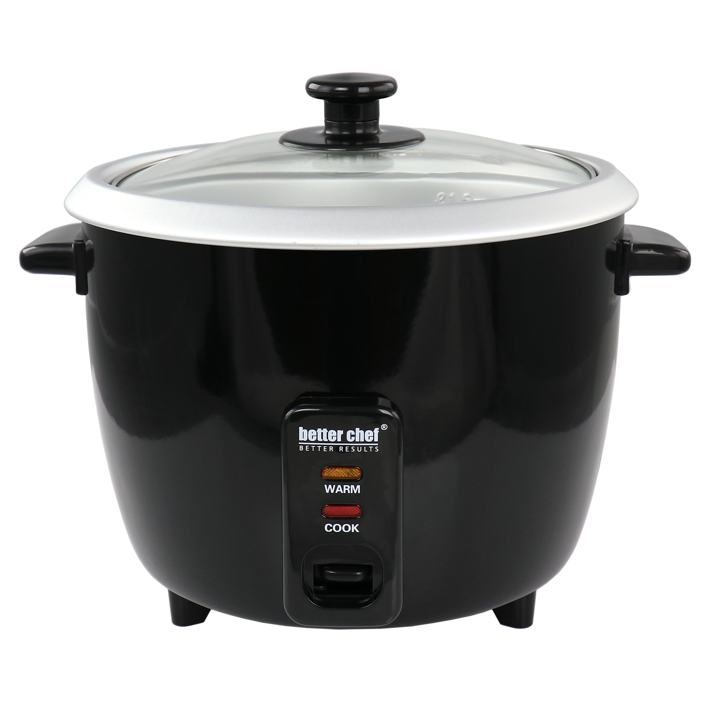 Better Chef 8 Cup Automatic Rice Cooker in Black With Rice Paddle and ...