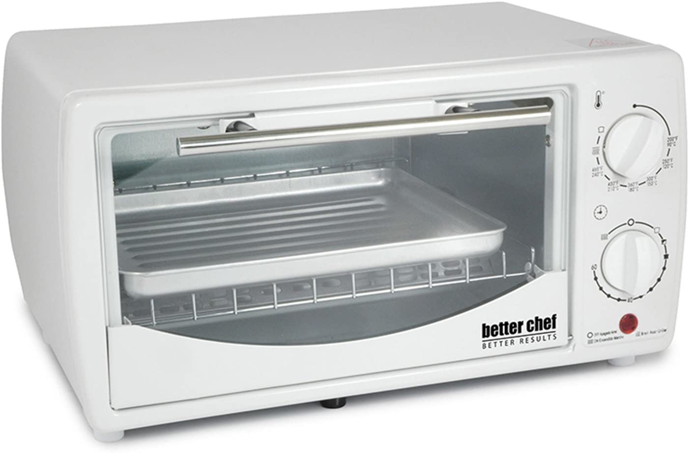 Better Chef Basic Toaster Oven | 4-Slice | 60-Minute Timer | Slide Out ...