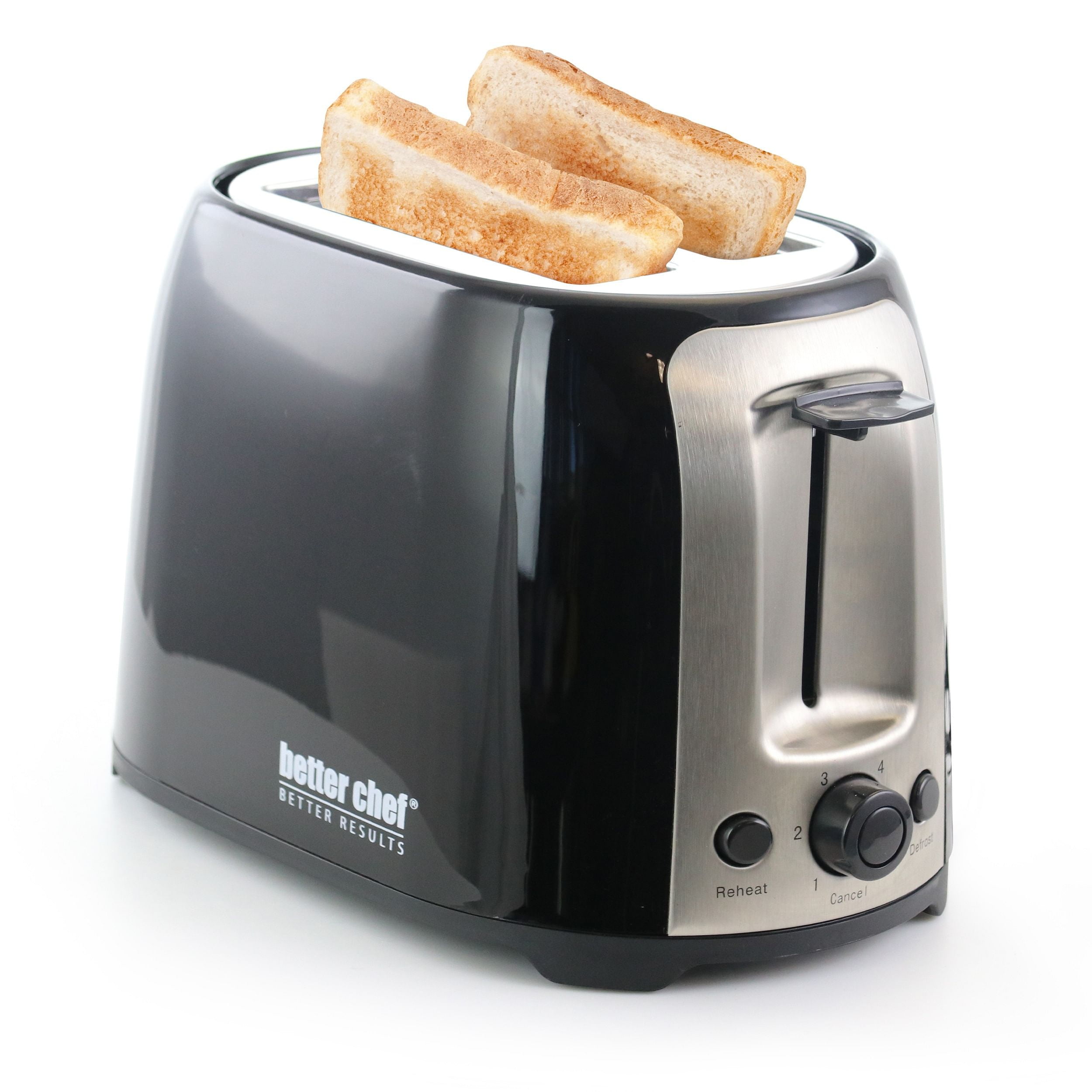 Better Chef Cool Touch Wide-Slot Toaster- Black - Walmart.com