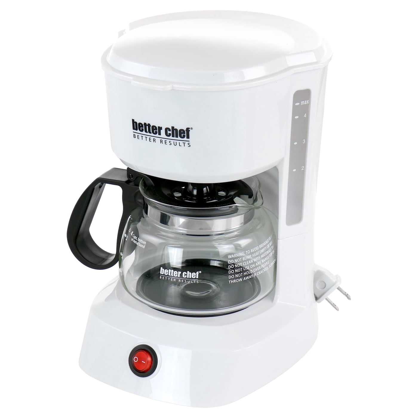 Better Chef Modern Kitchen Appliances: 4 Cup Compact Coffee Maker in ...
