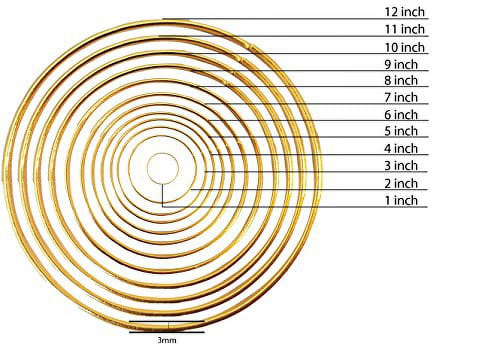 Better Crafts Set of 12 Pieces Assorted METAL GOLD RINGS for Crafts (1 ...