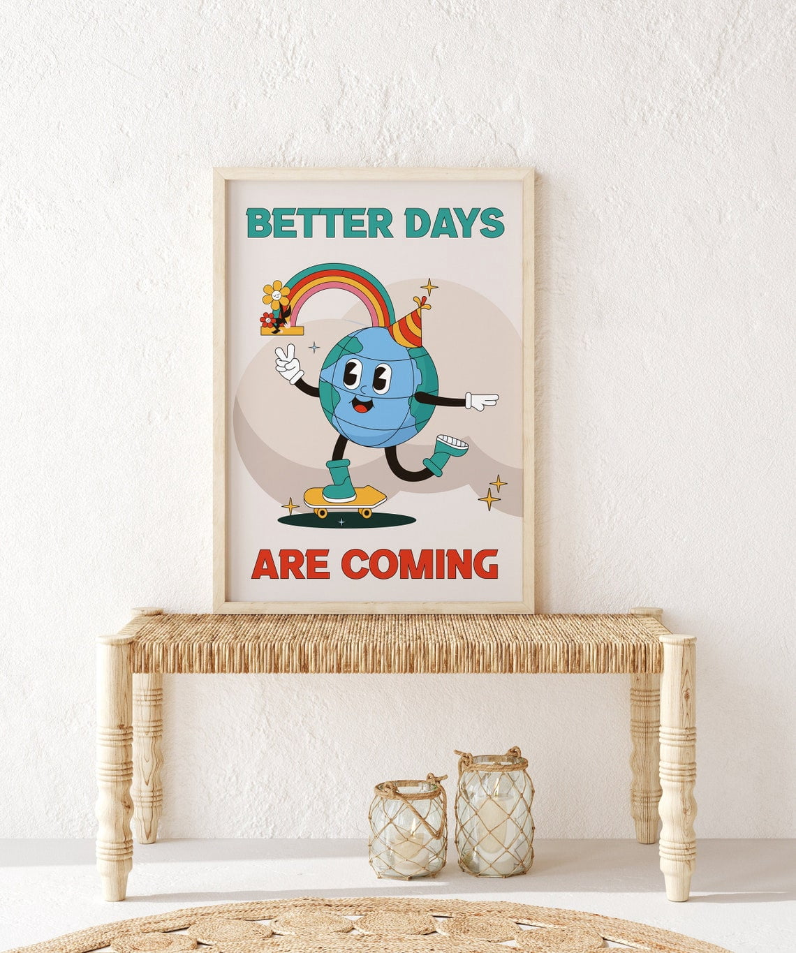 Better Days Are Coming Retro Office School Motivation Poster Unframed ...