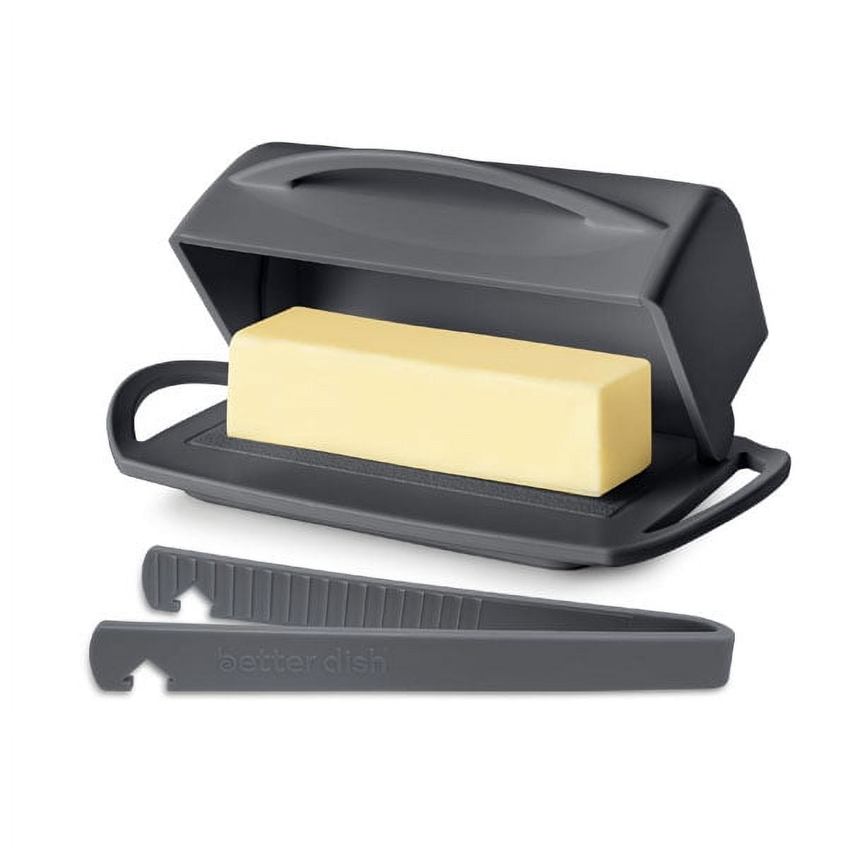 Better Dish Butter Dish & Toaster Tongs, Gray - Walmart.com