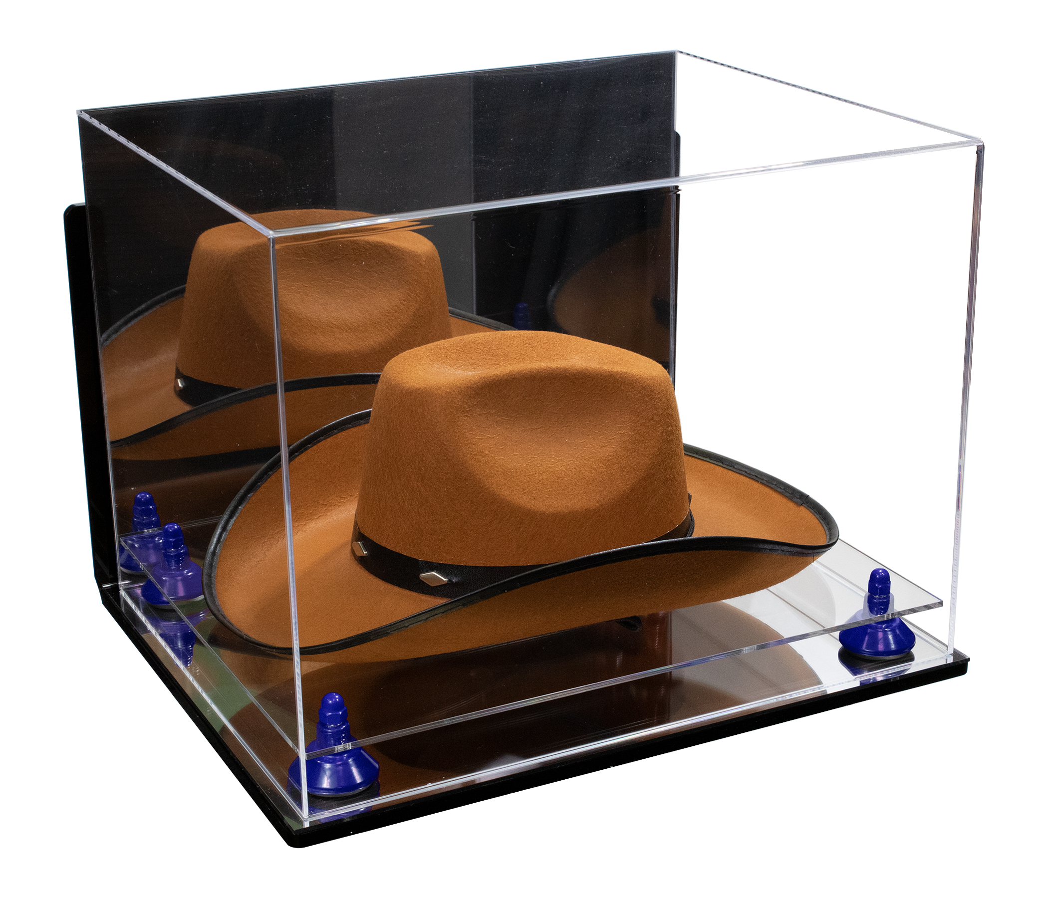 Better Display Cases Acrylic Cowboy Hat Display Case with Mirror Case ...